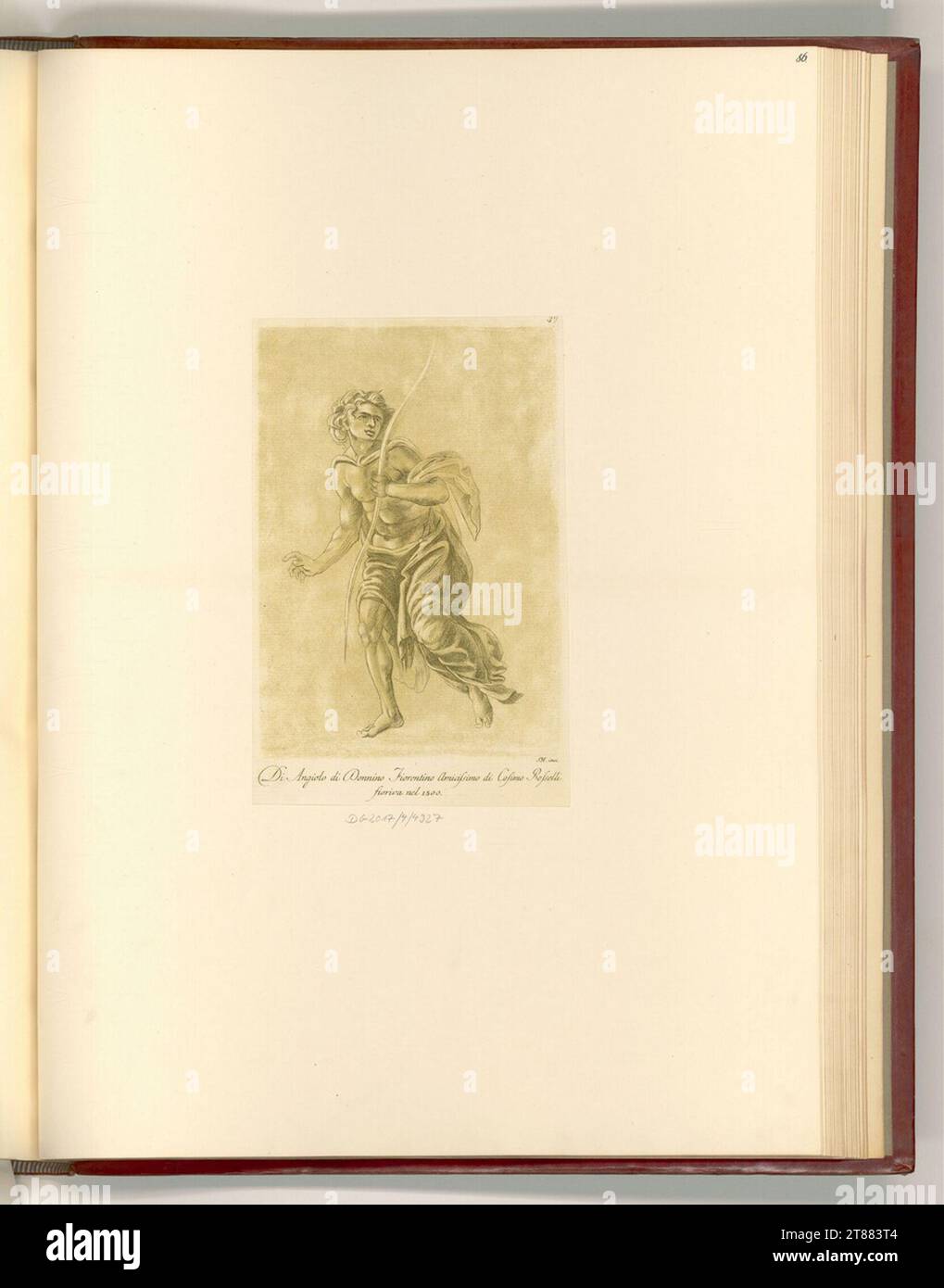 Stefano Mulinari (Engraver) Man with bow. Etching, sound plate 1750 ...