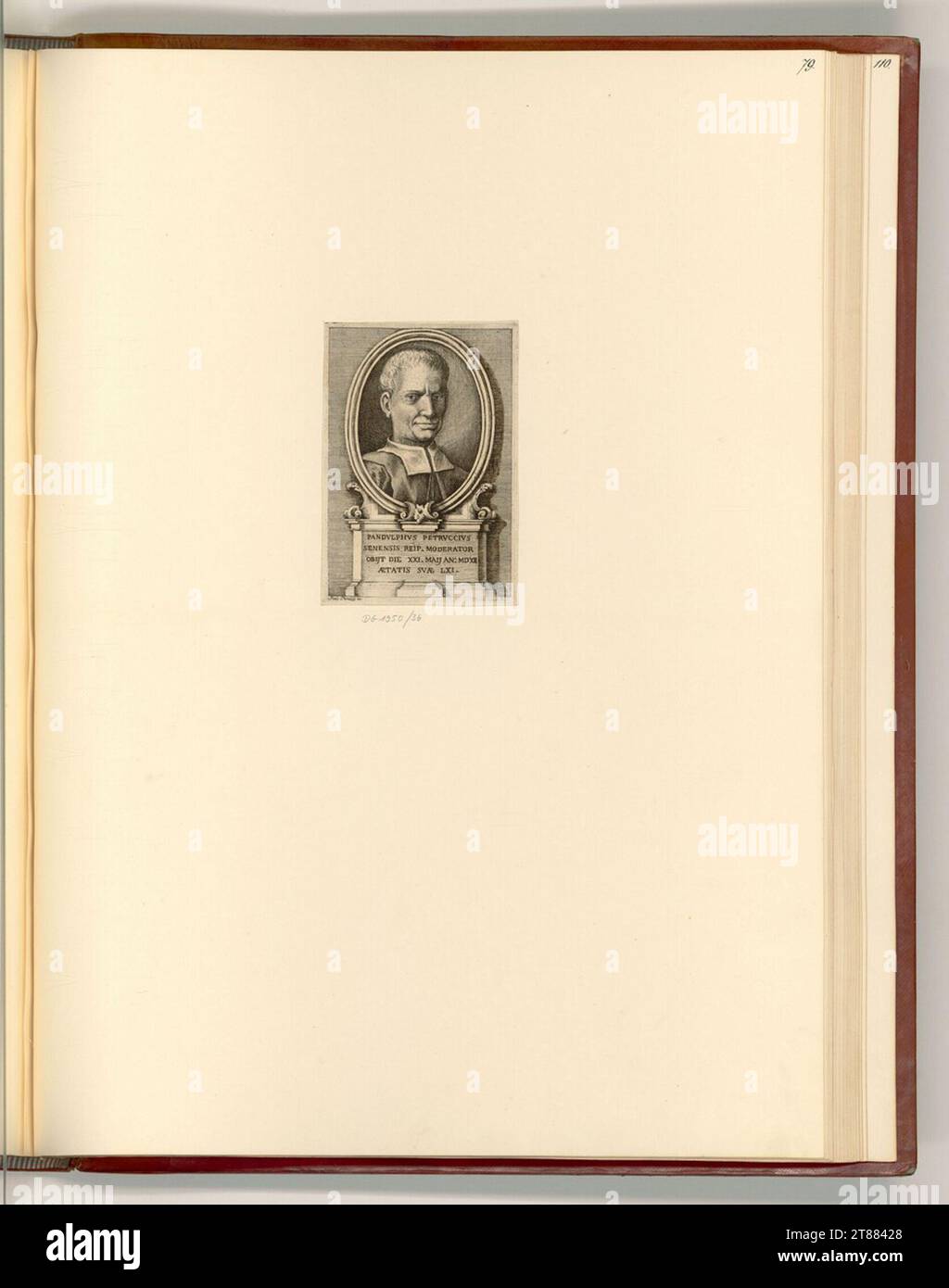 unbestimmt (Engraver) Portr Pandulphus Petruccius. Copper engraving ...