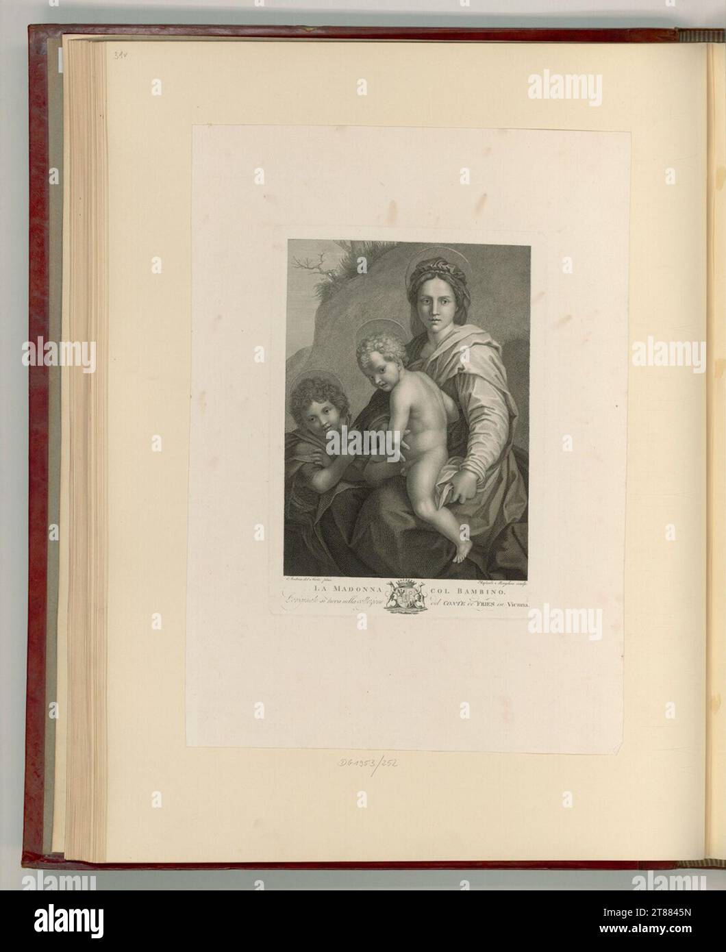 Raffaello Morghen (Engraver) Madonna with child and Johannesknaben ...
