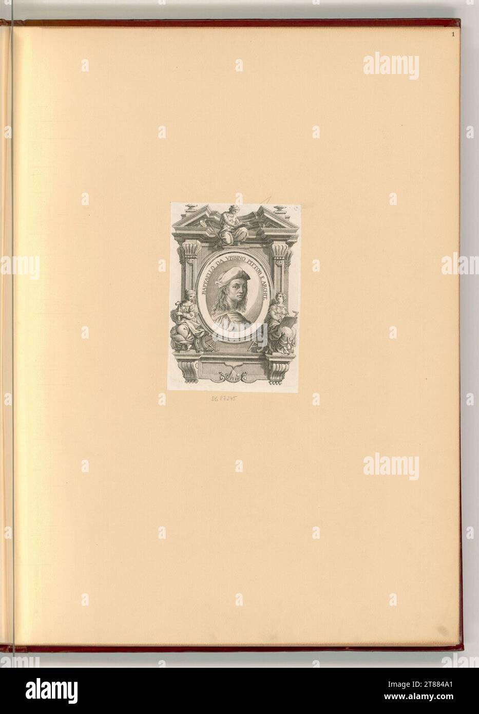 unbestimmt (Engraver) Portrait Raffaello Santi. Copper engraving ...