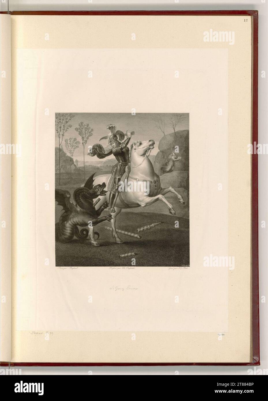 Jacques Louis Petit (Engraver) St. Georg. Copper engraving, etching ...