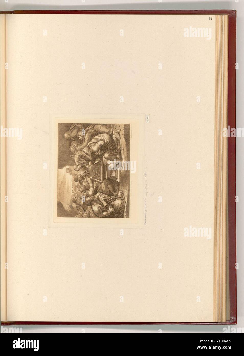 Ludwig Guttenbrunn (Engraver) Detail, apostles at the open grave of ...