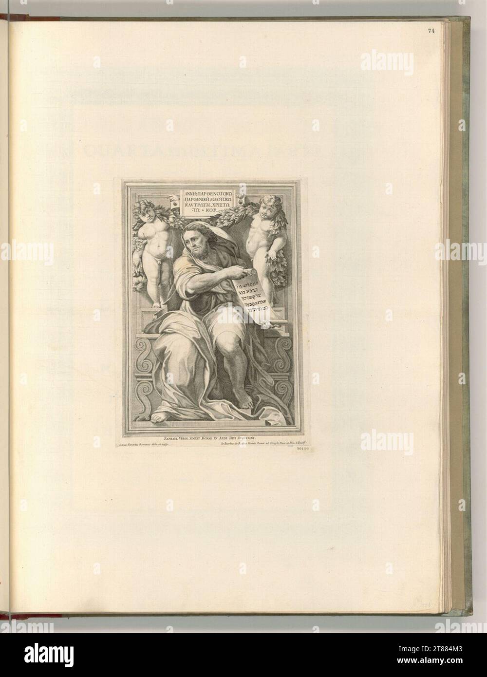 Cesare Fantetti (Engraver) Prophet Jesaja. Copper engraving, etching ...