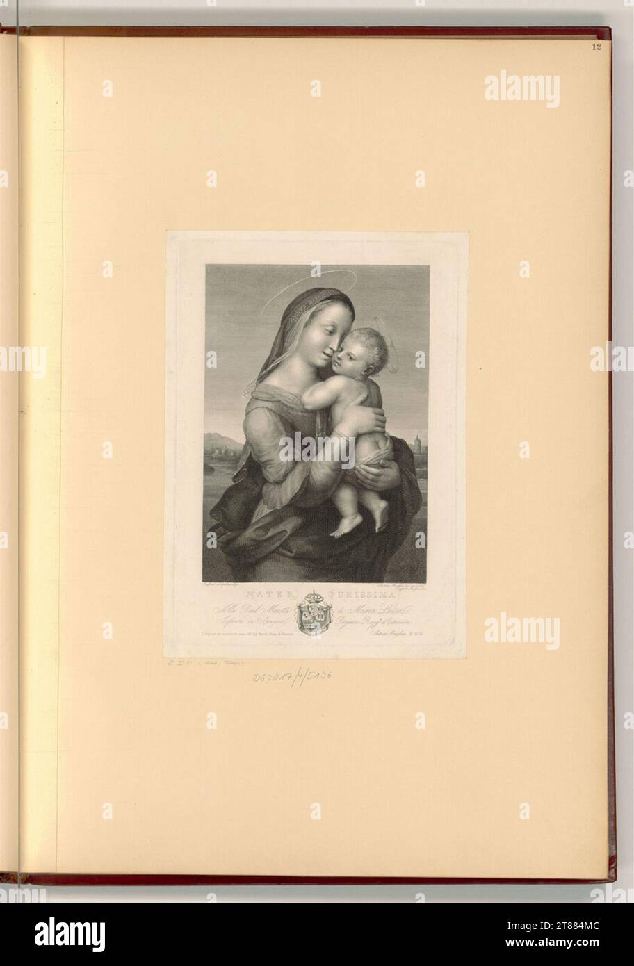 Antonio Morghen (Engraver) Mother purest. Copper engraving, etching ... Antonio Morghen (Engraver) Mother purest. Copper engraving, etching ...