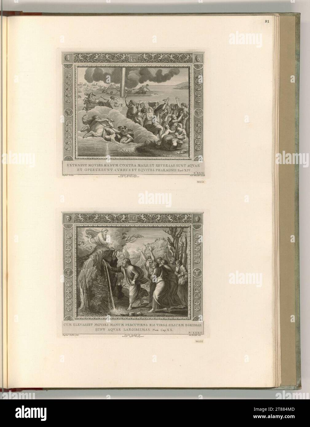 Alessandro Mochetti (Engraver) Old will (Raffael Bible). Copper engraving, etching around 1790 ...