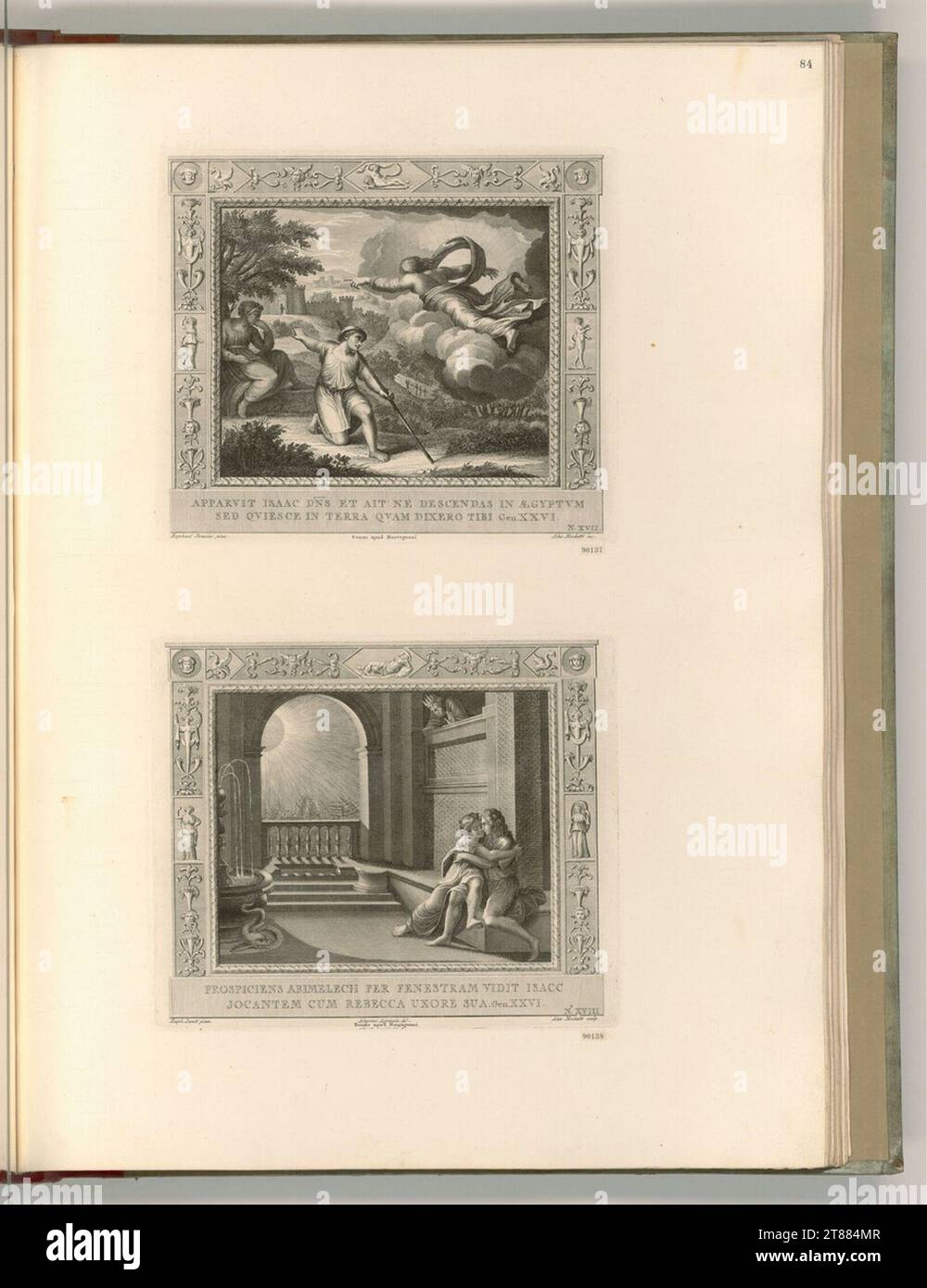 Alessandro Mochetti (Engraver) Old will (Raffael Bible). Copper engraving, etching around 1790 ...