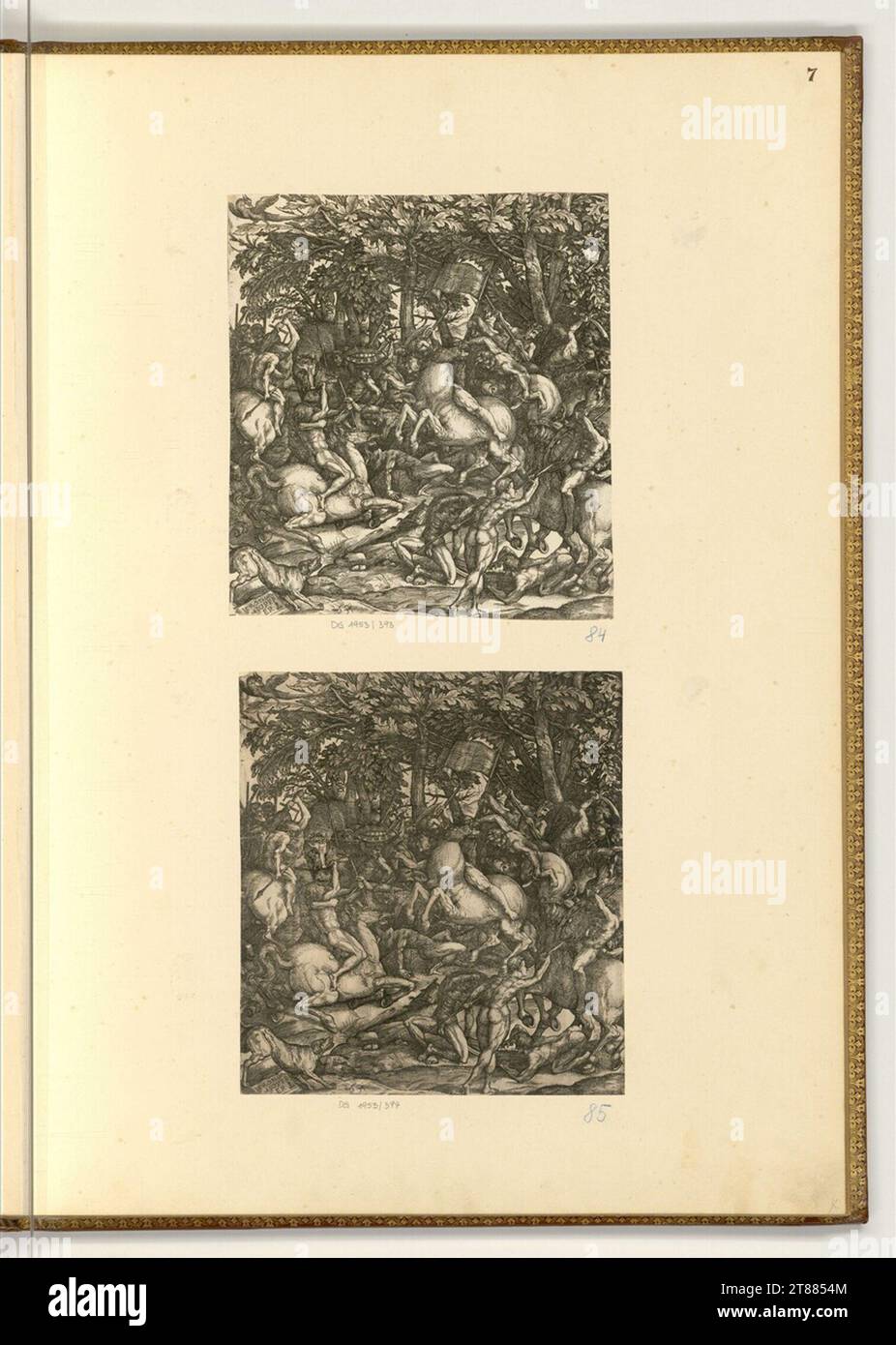 Hieronymus Hopfer (Engraver) Battle. Copper engraving, etching 16 ...