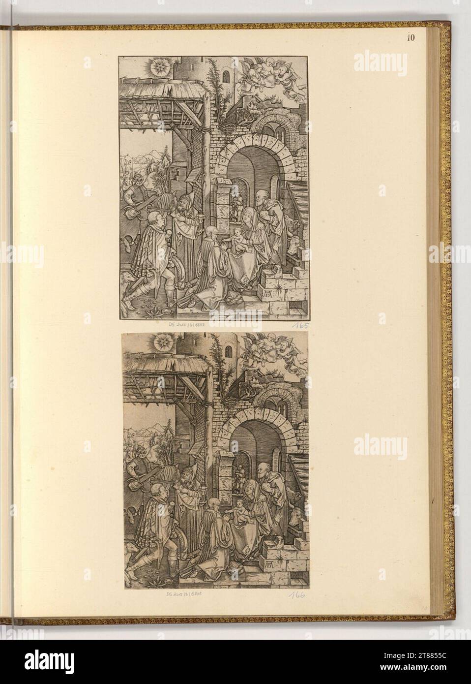 Marcantonio Raimondi (Engraver) Adoration of the kings. Copper ...