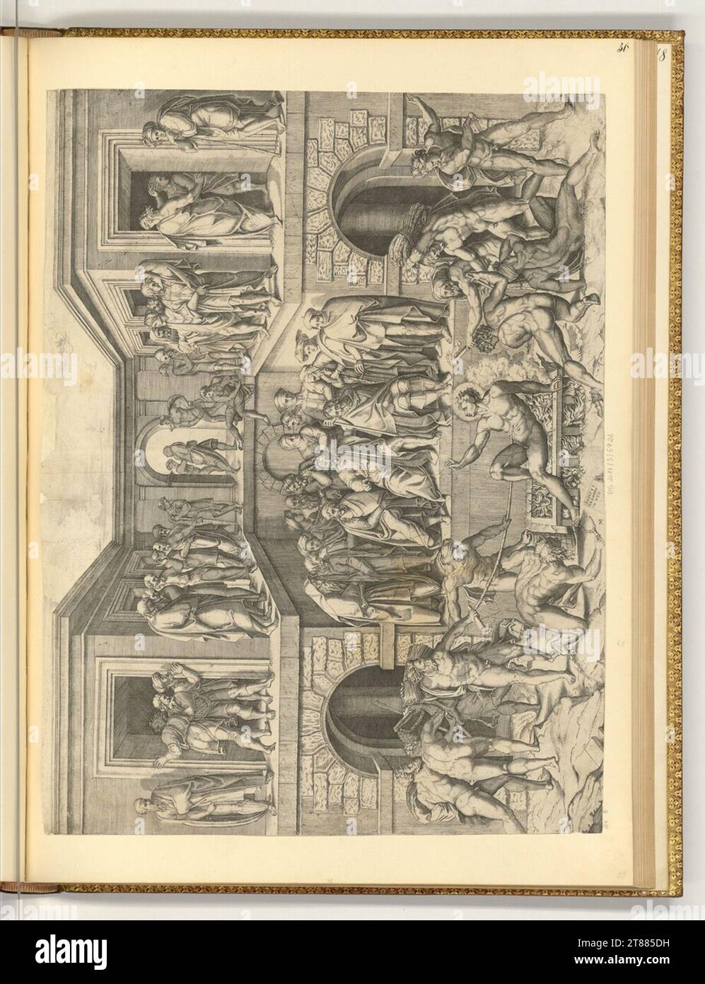 Marcantonio Raimondi Marter of HL Laurentius. Copper engraving; etching ...