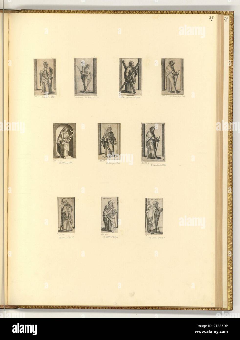 Marcantonio Raimondi Saints and apostles. Copper engraving; etching 16 ...