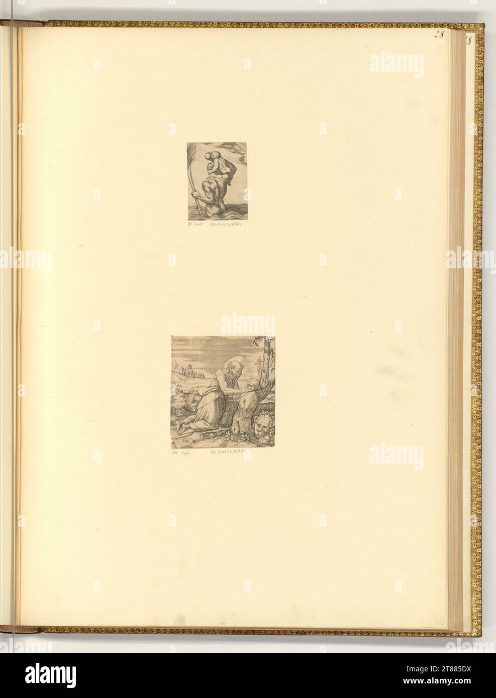 Marcantonio Raimondi St. Christophorus; St. Hieronymus. Copper ...