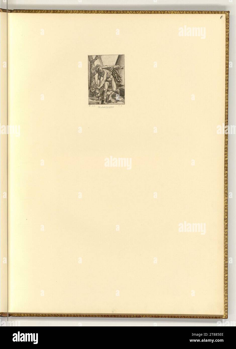 Marcantonio Raimondi David and Goliath. etching 16. -17. Century Stock ...