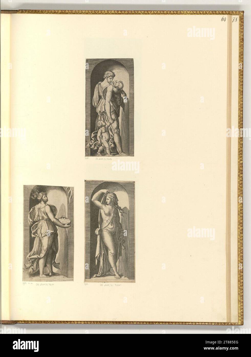 Marcantonio Raimondi Personifications, love, hope, cleverness. Copper ...