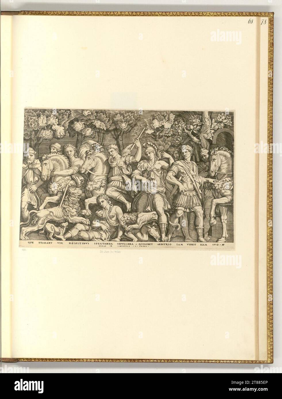 Marcantonio Raimondi Lion hunt. Copper engraving; etching 16. - 17 ...