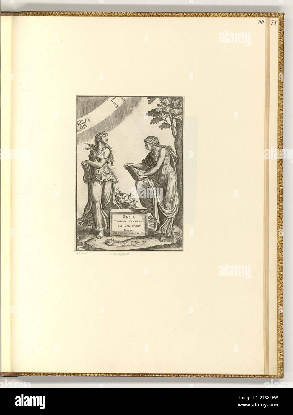 Marcantonio Raimondi Sibyllen Cumana and Tiburtina with zodiac sign ...
