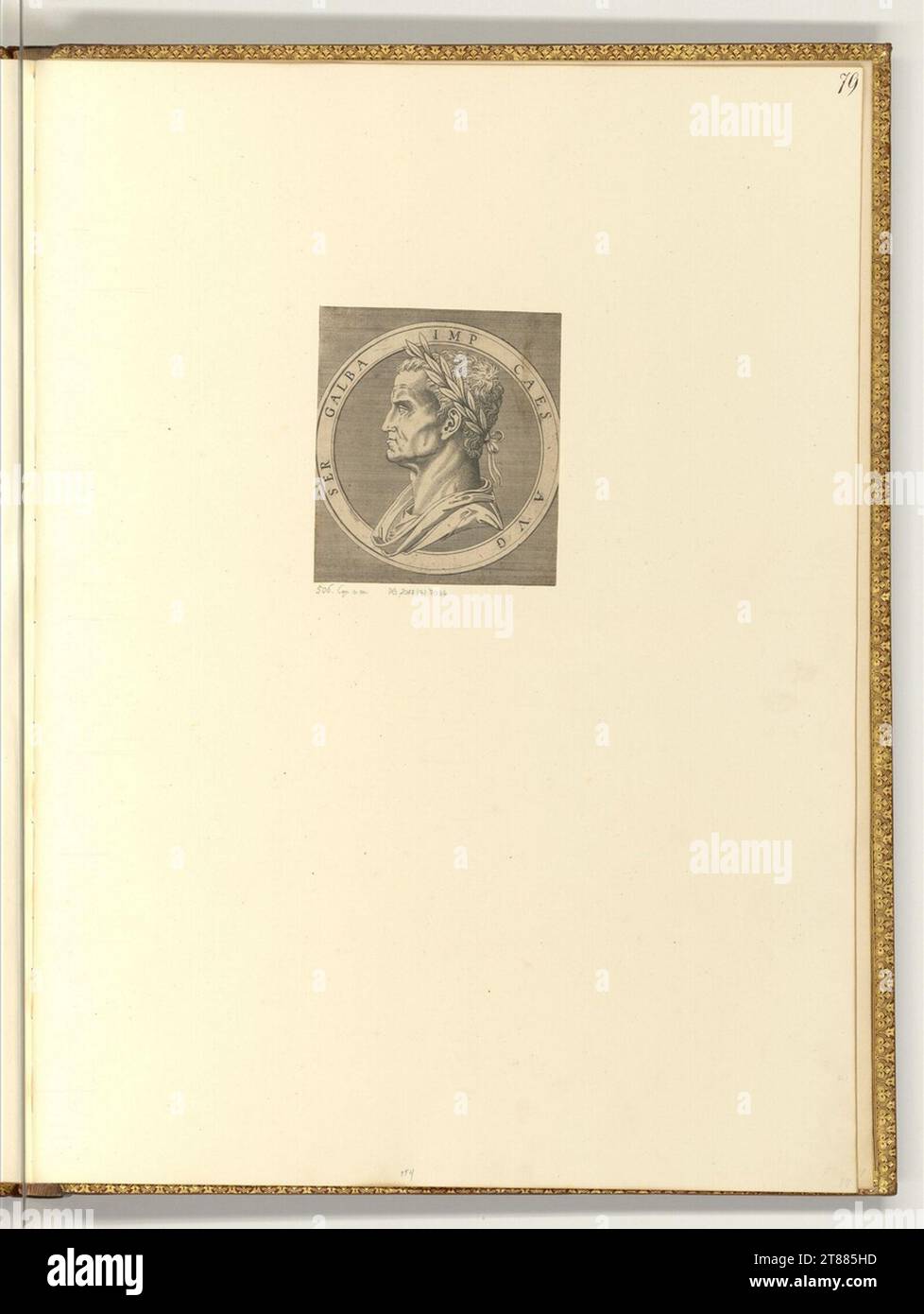 Marcantonio Raimondi Portrait of Kaiser Galba in profile (circuit ...