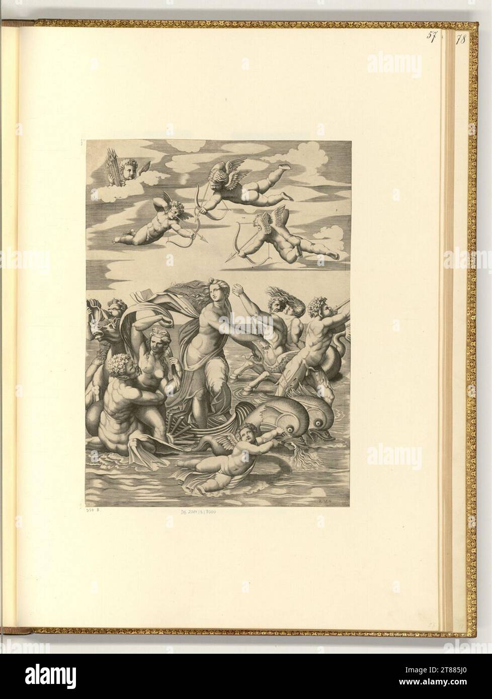 Marcantonio Raimondi Triumph der Galatea. Copper engraving; etching 16 ...