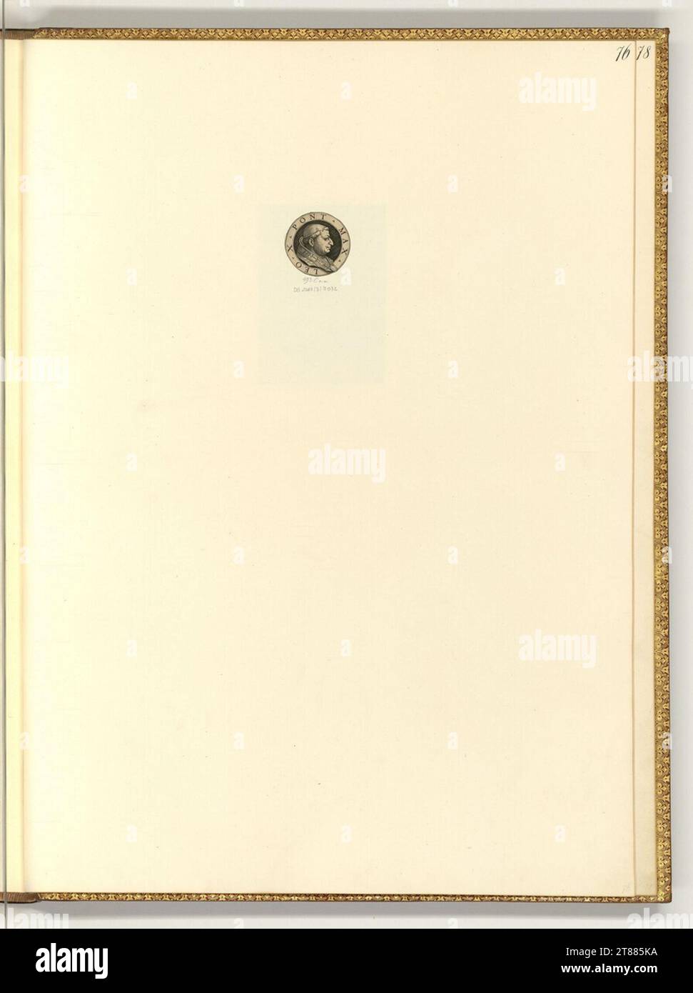 Marcantonio Raimondi Pope Pope Leo X. in profile (circuit). Copper ...