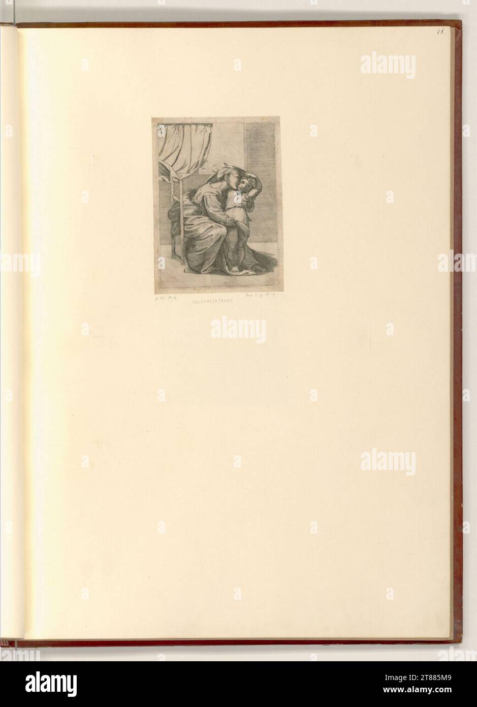 Anonym (Engraver) Virgin with child. Copper engraving print 16. Century ...