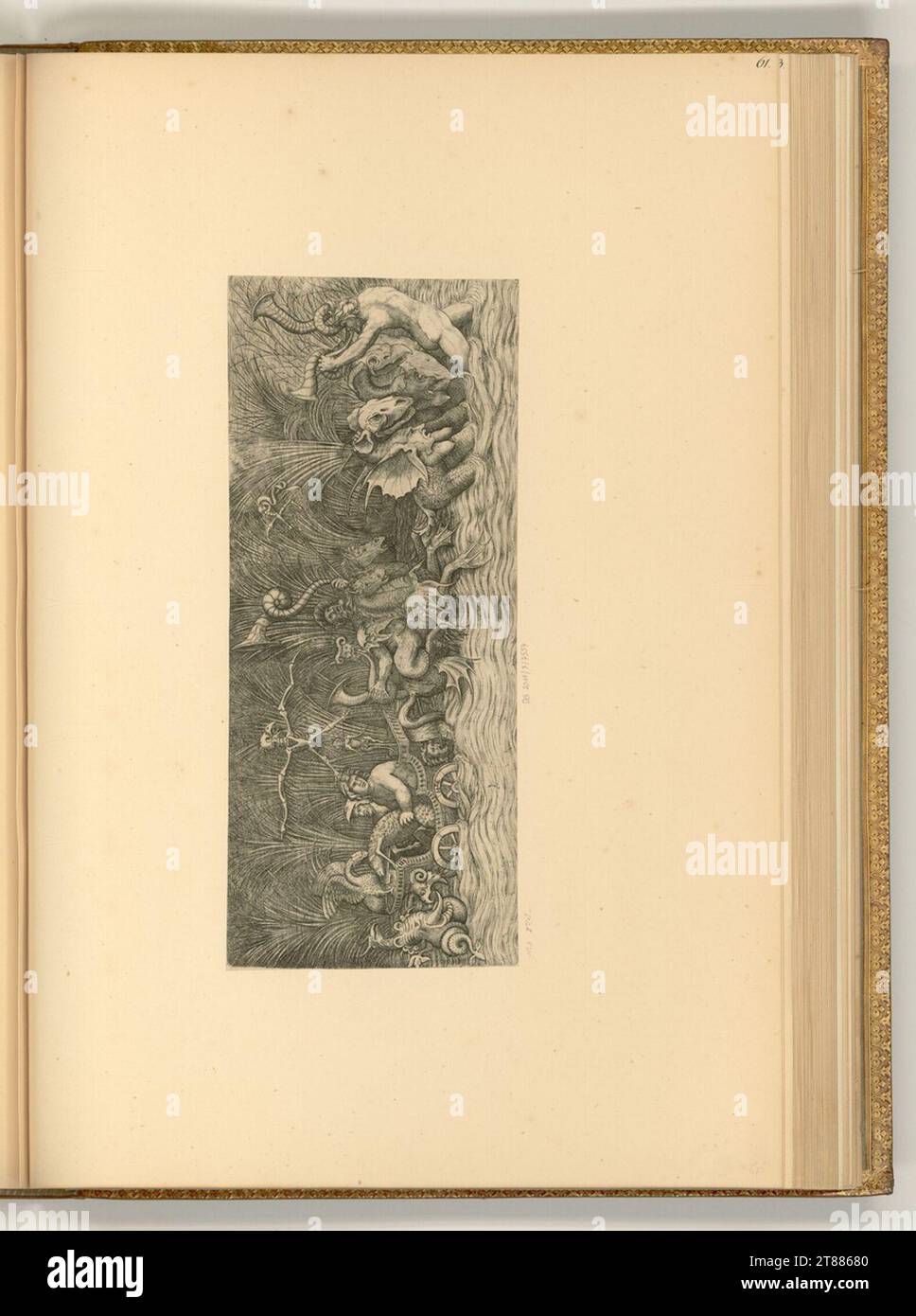 Monogrammist (unbestimmt) (unbestimmt) Grotesque sea creatures. etching ...