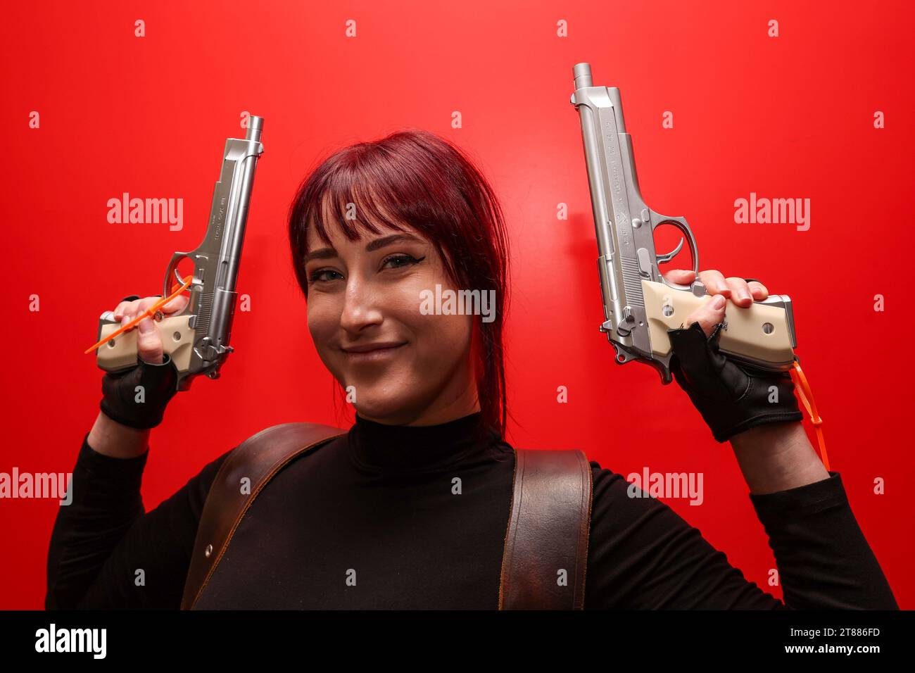 Cosplayer Toby Lee from Pittsburgh comes dressed as the character Revy ...