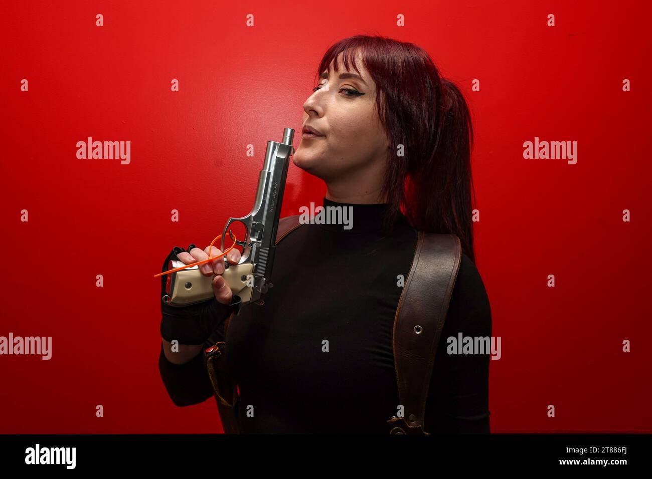 Cosplayer Toby Lee from Pittsburgh comes dressed as the character Revy ...