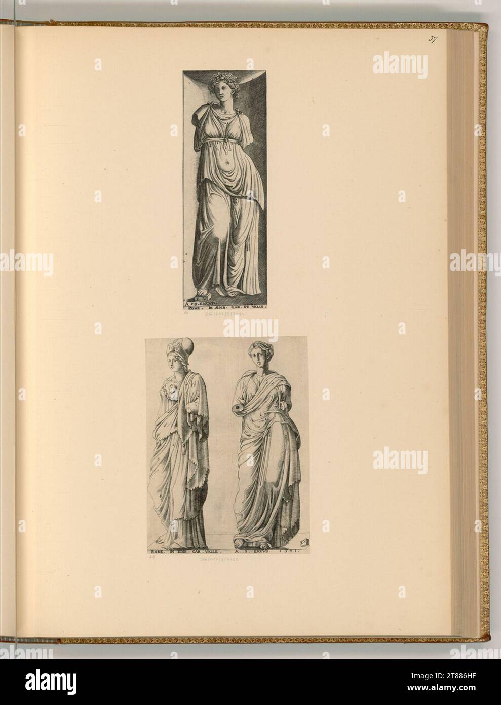 Enea Vico (Engraver) Ancient sculptures. Copper engraving, etching 1540 ...