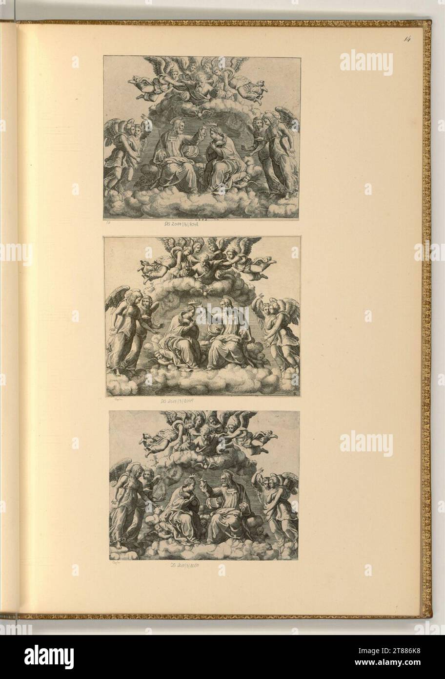 Maître au Dé (Engraver) Circle of Mary. Copper engraving print 1530 ...