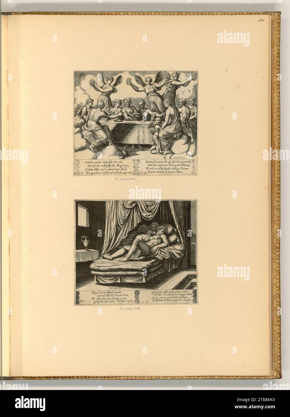 Maître au Dé (Engraver) The wedding of Amor and Psyche; Amor and psyche ...