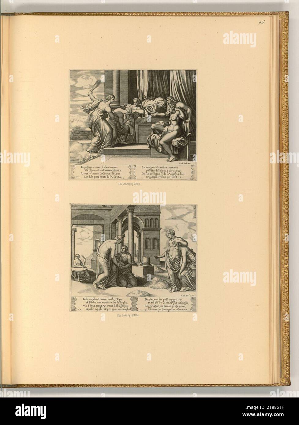 Maître au Dé (Engraver) Psyche is tortured by the personifications of ...