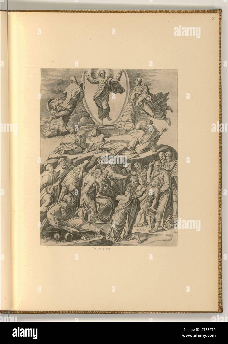 Maître au Dé (Engraver) Transfiguration. Copper engraving print 1530 ...