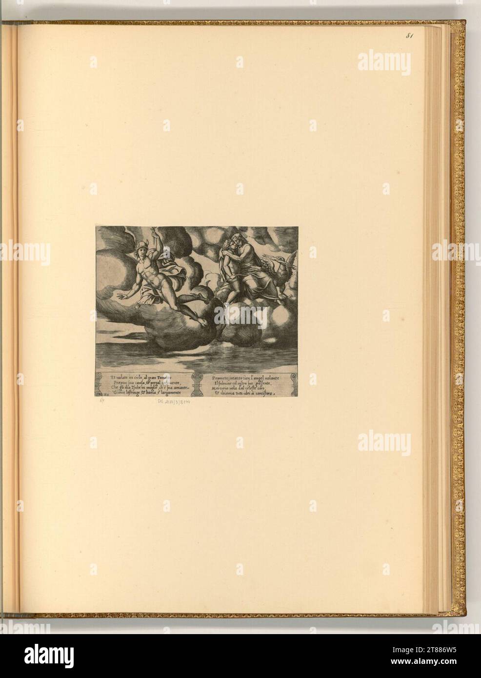 Maître au Dé (Engraver) Amor asks Jupiter for mercy for psyche. Copper ...