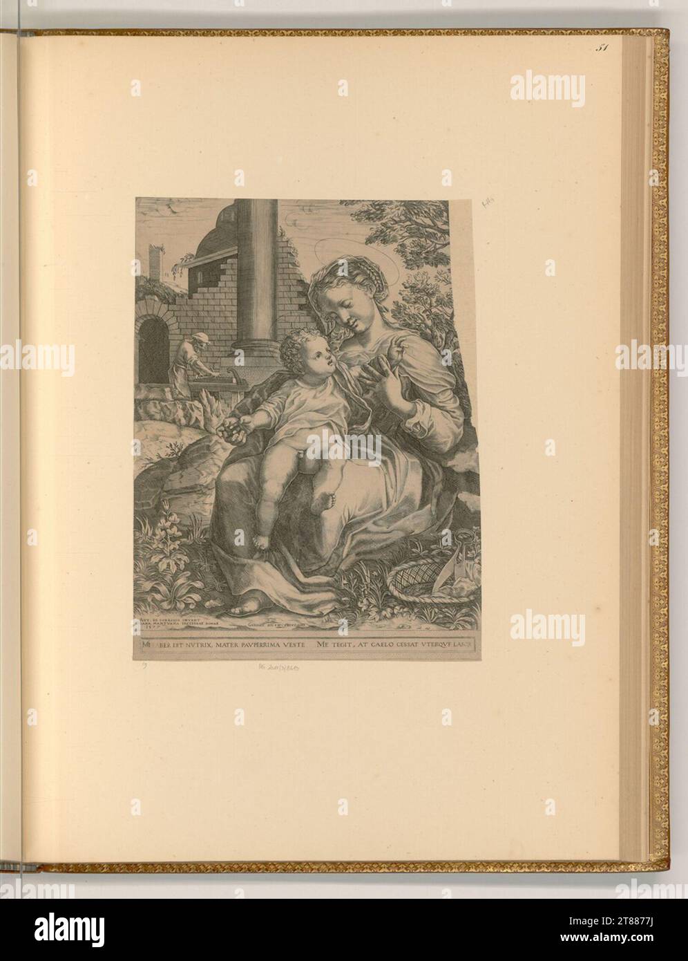 Diana Scultori (Engraver) Holy family. Copper engraving, etching 1577 ...