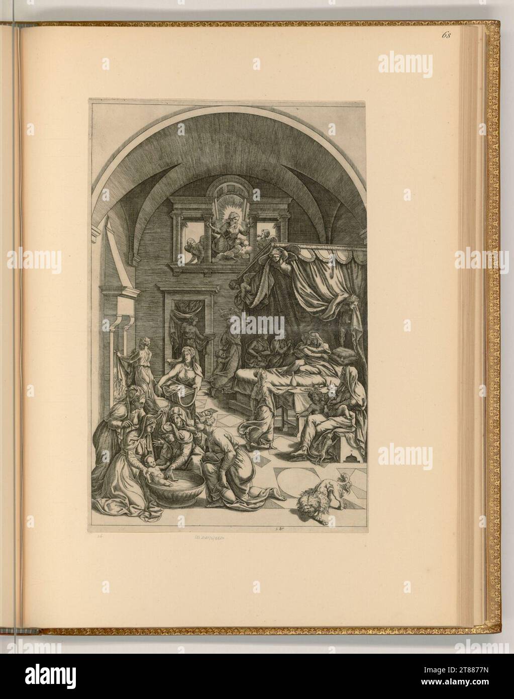 Diana Scultori (Engraver) Birth of John the Baptist. Copper engraving ...