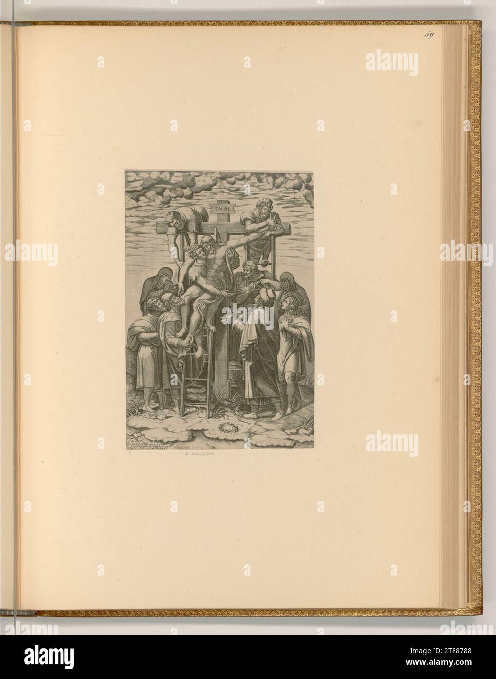 Diana Scultori (Engraver) Cross acceptance. Copper engraving print 1560 ...