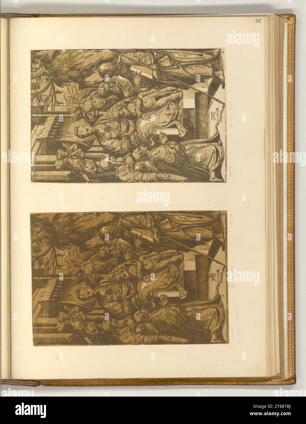 Alessandro Gandini The Our Lady with child and saint. Clair OBSCUR ...