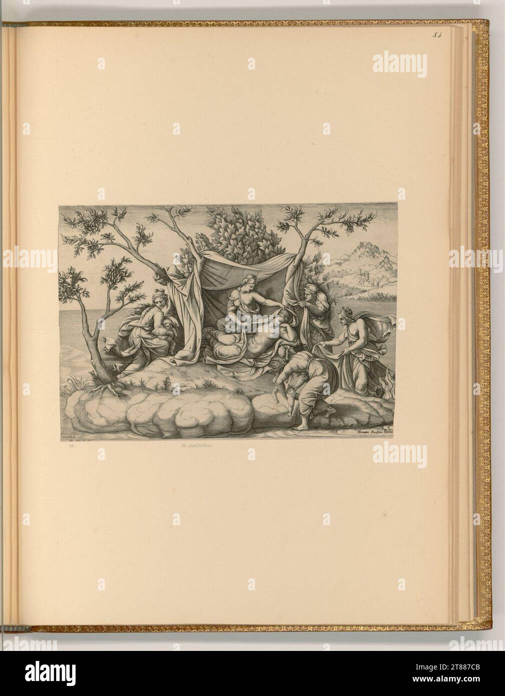 Diana Scultori (Engraver) Birth of Apollo and Diana on the island of ...