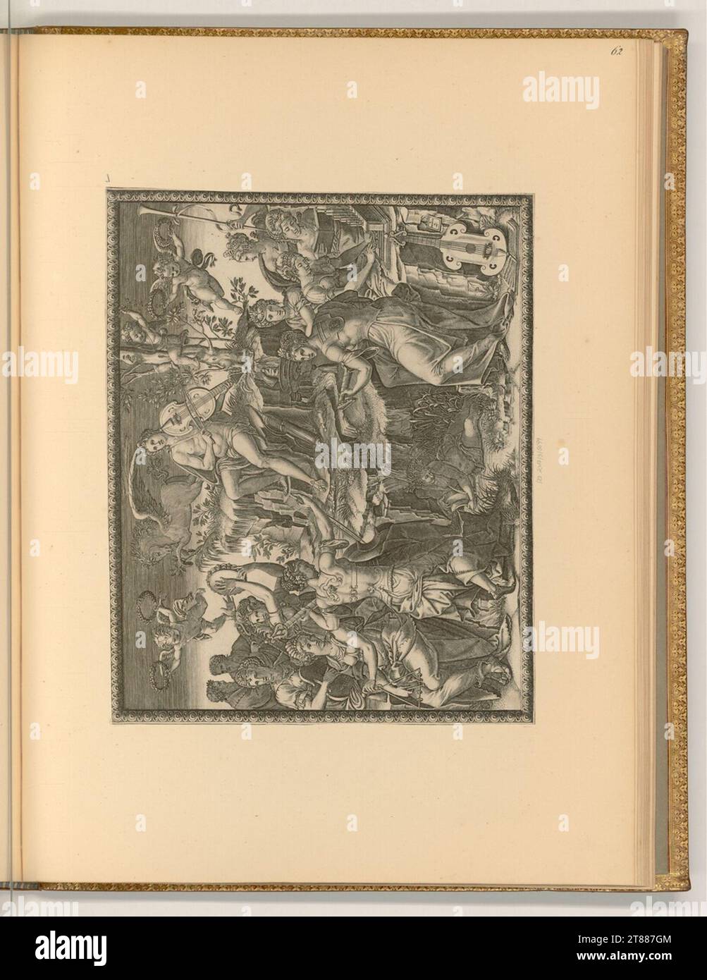 Giorgio Ghisi (Engraver) Apollo with the muses. Copper engraving print ...