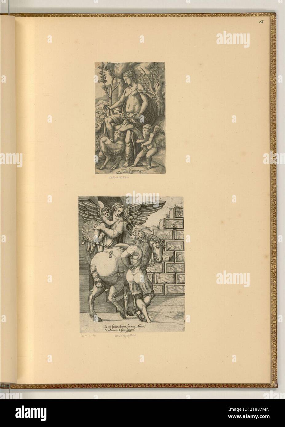 Michele Greco (Engraver) Venus, Pan and Amor; Allegorical ...