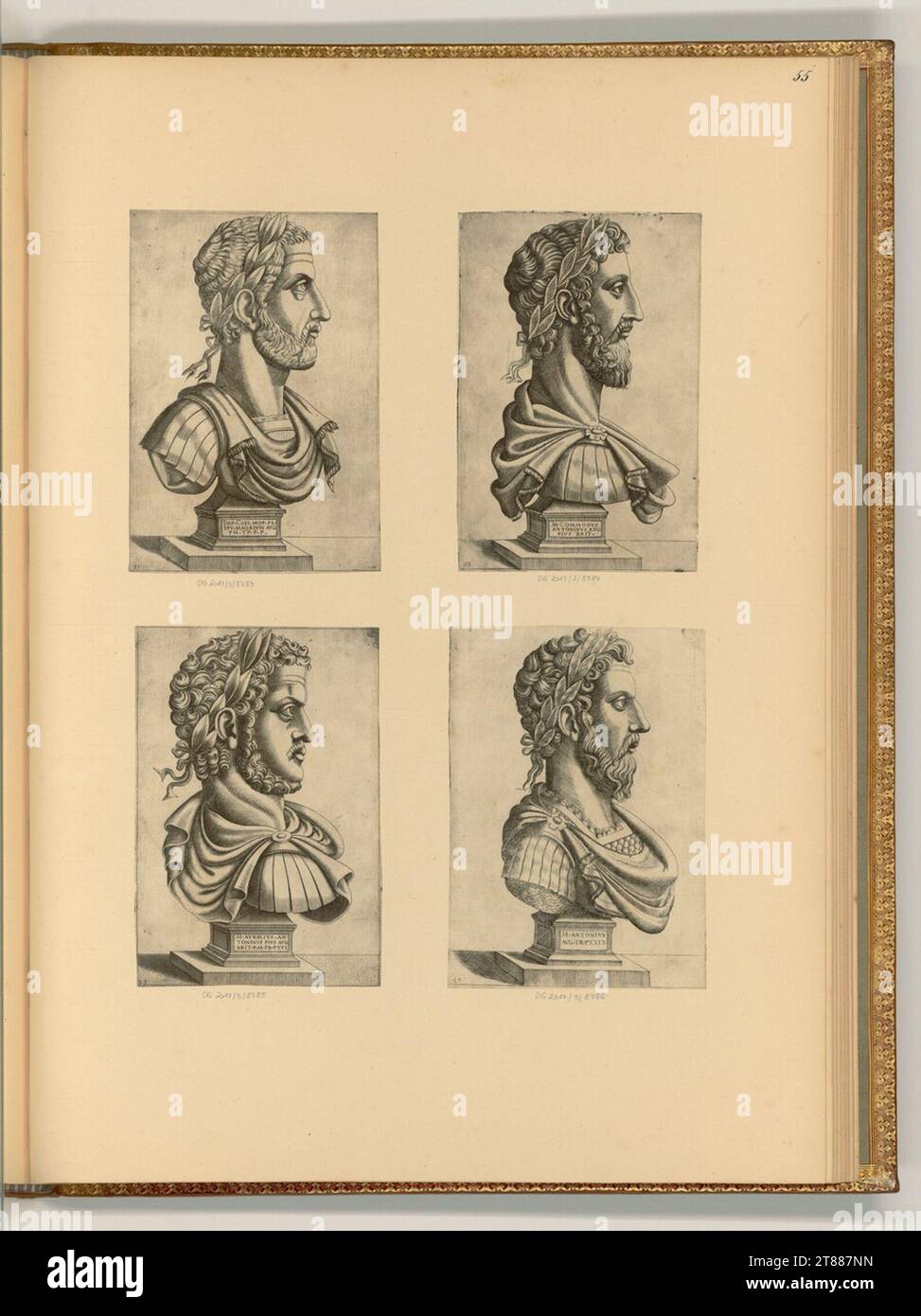 Mario Cartaro (Engraver) Portrait busts of Roman emperors of antiquity ...