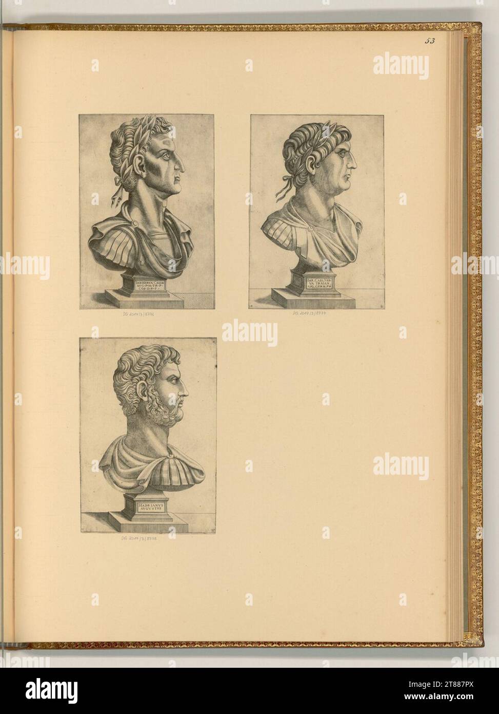 Mario Cartaro (Engraver) Portrait busts of Roman emperors of antiquity ...