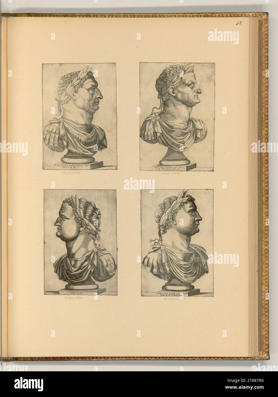Mario Cartaro (Engraver) Portrait busts of Roman emperors of antiquity ...