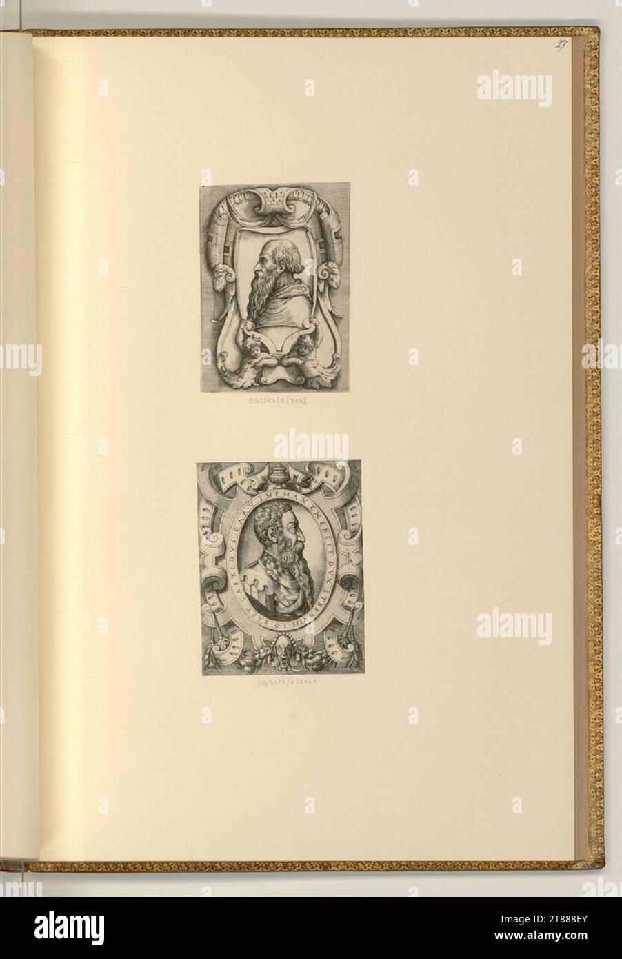 Niccolò Nelli (Engraver) Portraits in the decorative frame. Copper ...