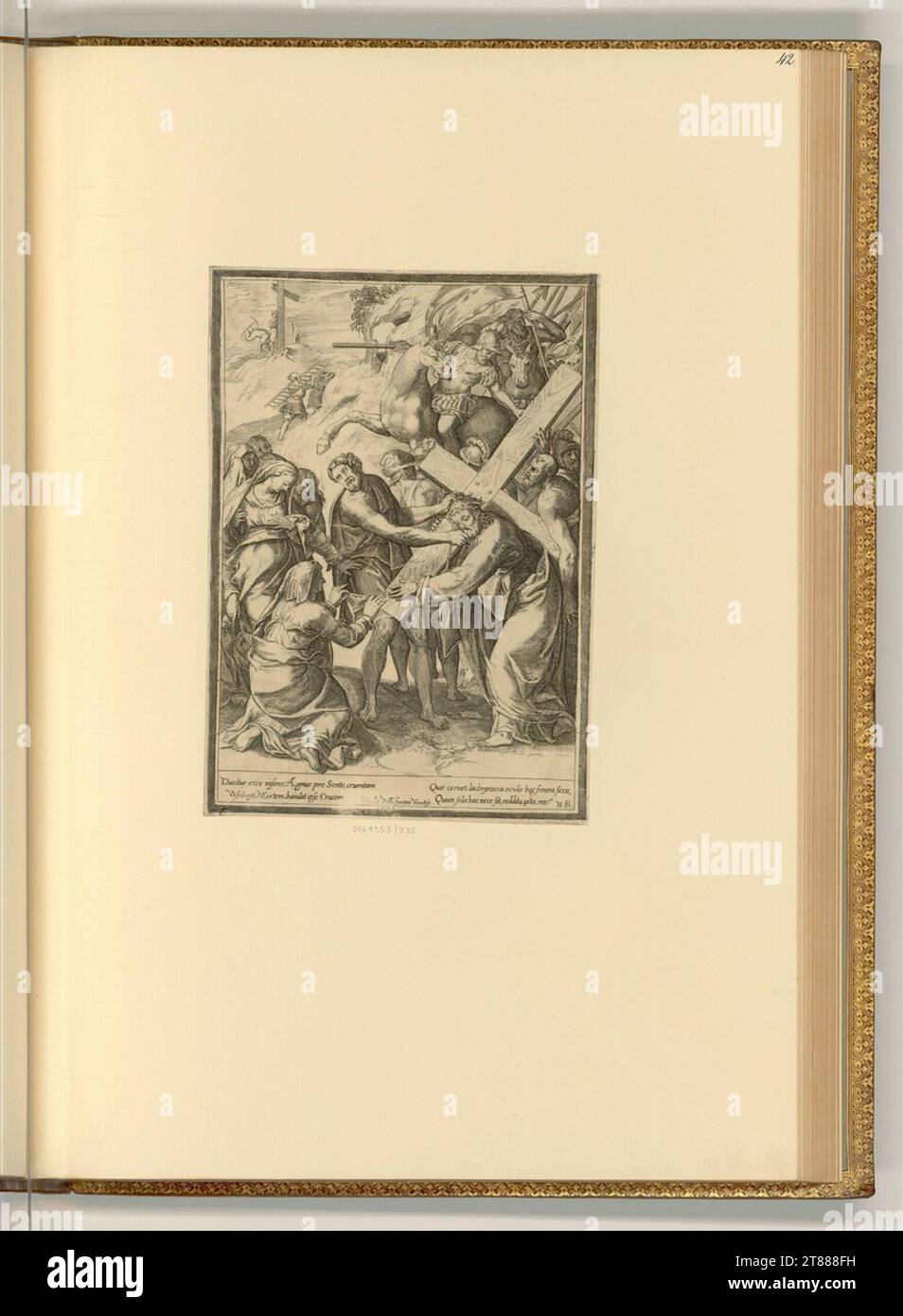 Niccolò Nelli (Engraver) Cross application of Christ. Copper engraving ...