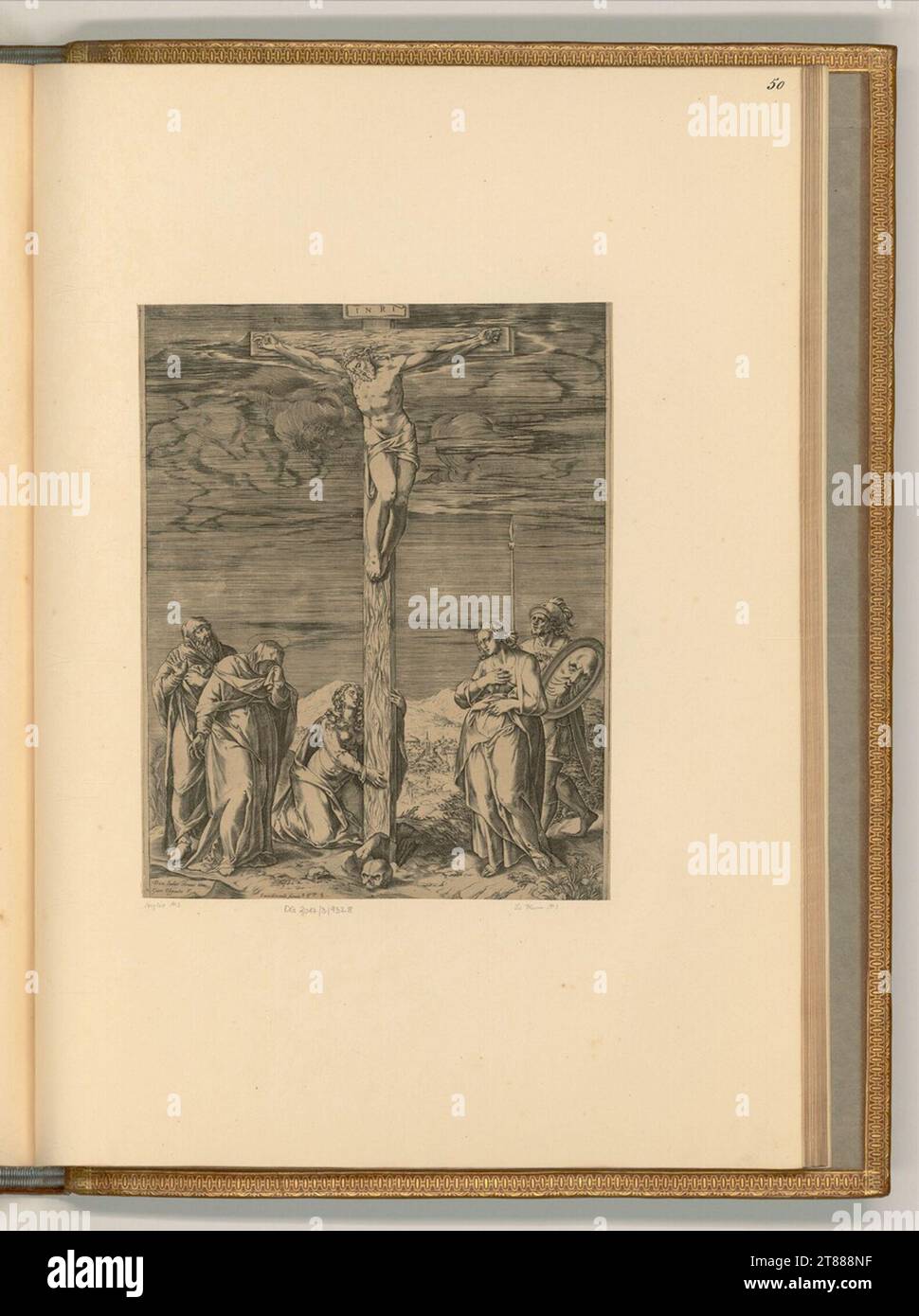 Girolamo Olgiati (Engraver) Crucifixion of Christ. Copper engraving ...