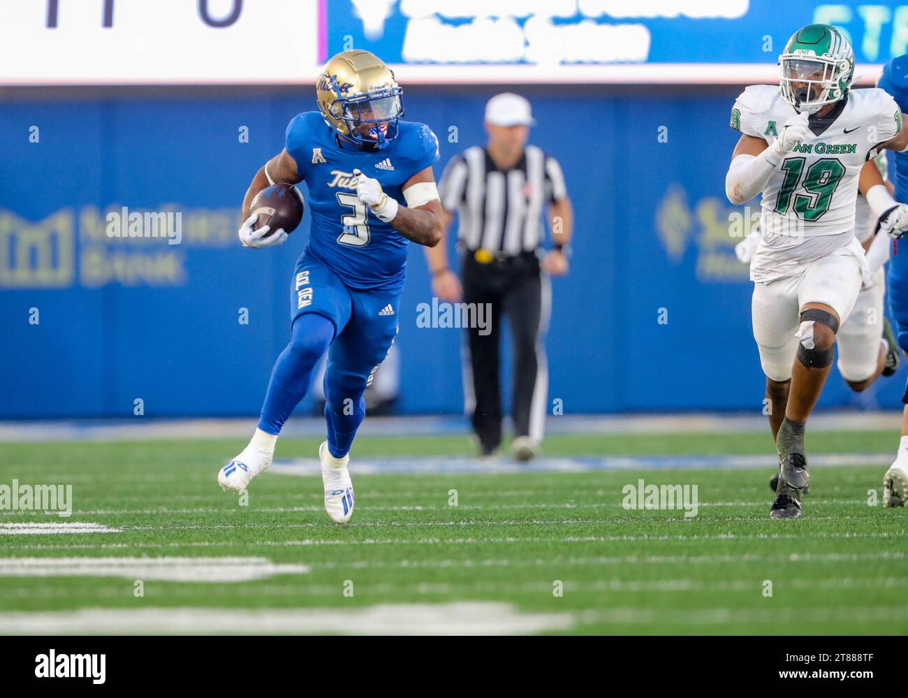 November 18, 2023:.Tulsa Golden Hurricane running back Bill Jackson (3 ...