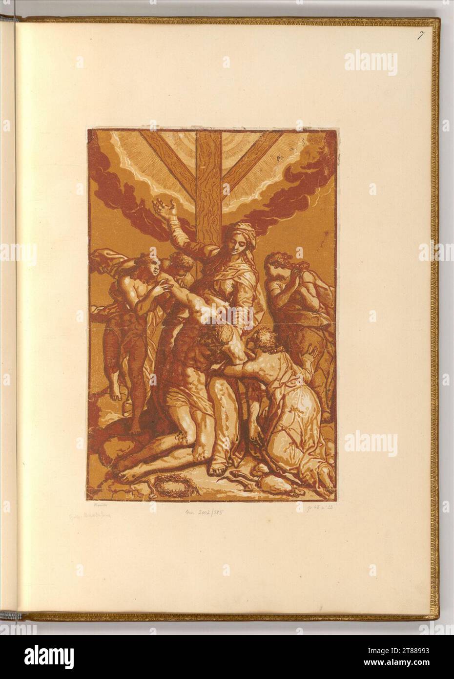 Giovanni Gallo The cross acceptance. Clair OBSCUR woodcut of four ...