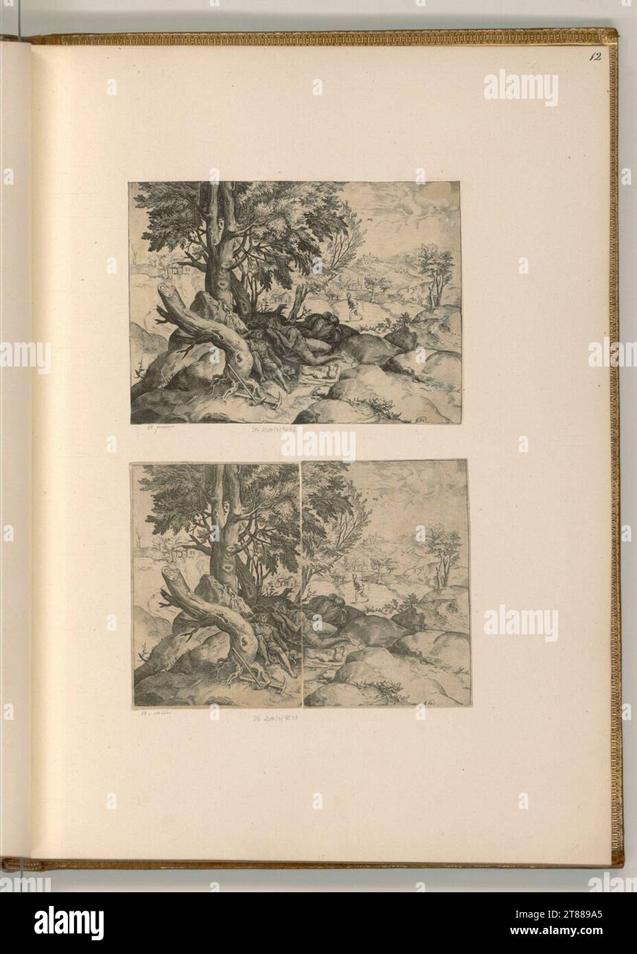 Agostino Carracci (Engraver) Parabola with the sower. Copper engraving ...