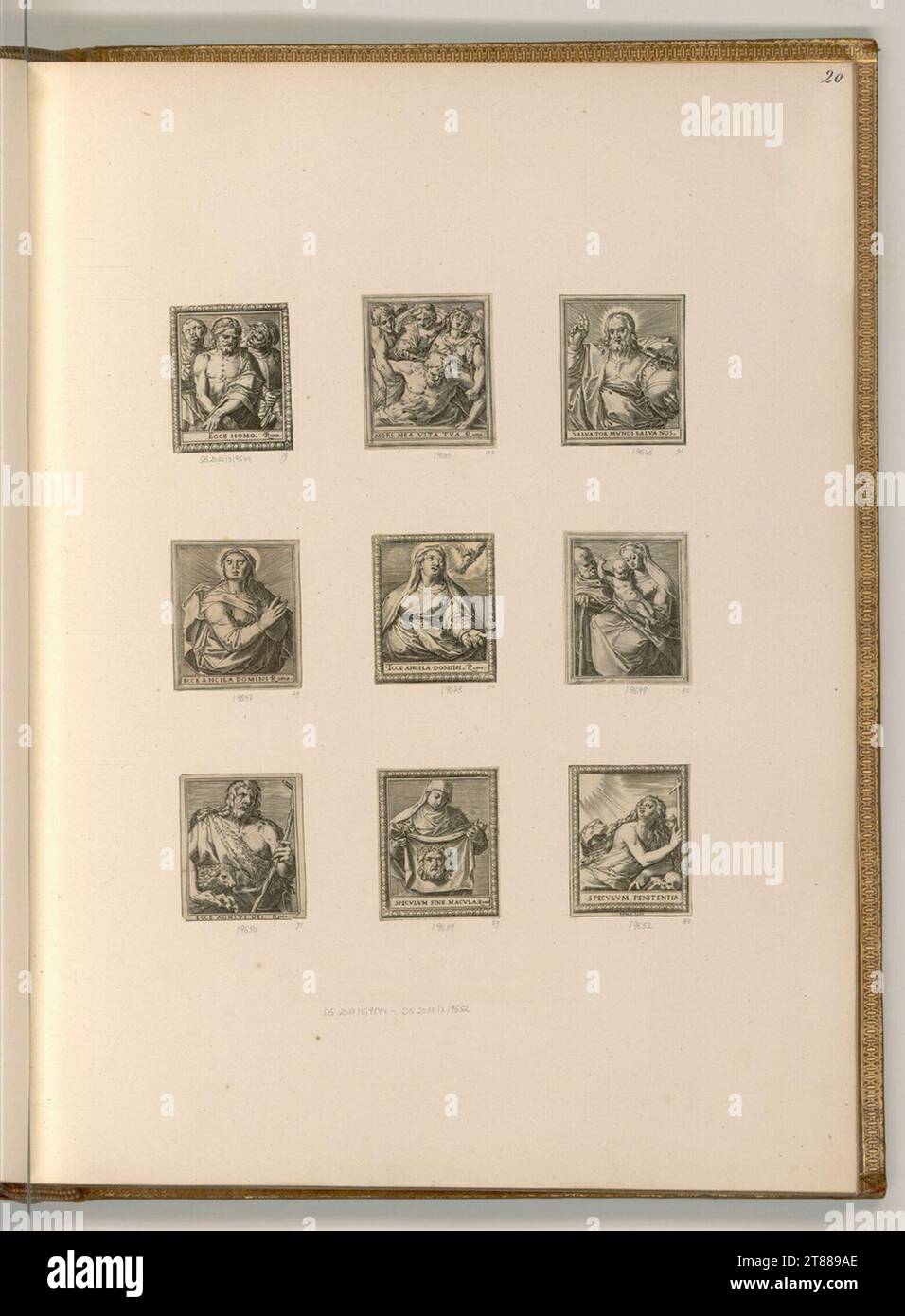 Agostino Carracci (Engraver) Saint images. Copper engraving print 1581 ...