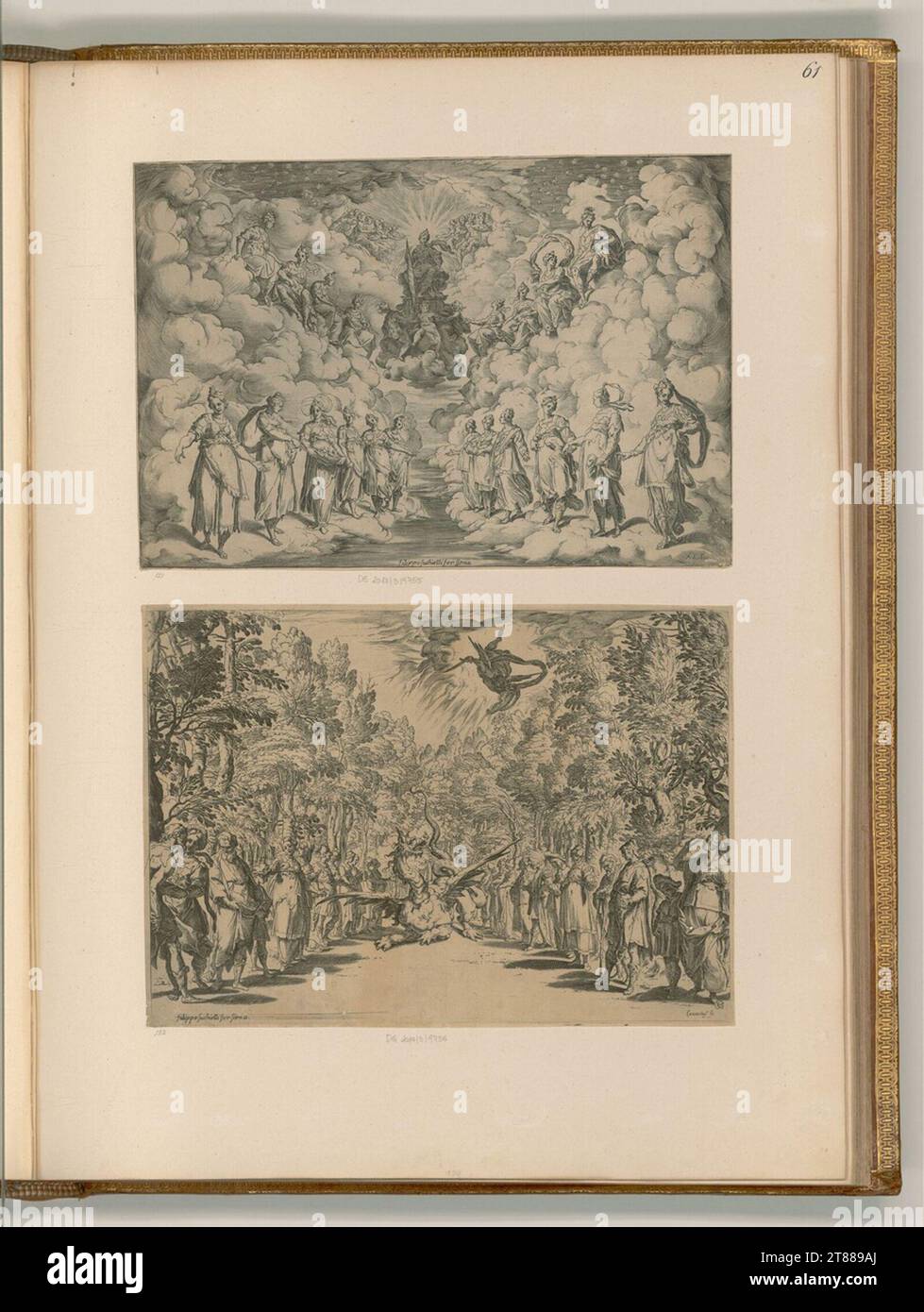 Agostino Carracci (Engraver) Harmony of the spheres; Apollo and the ...